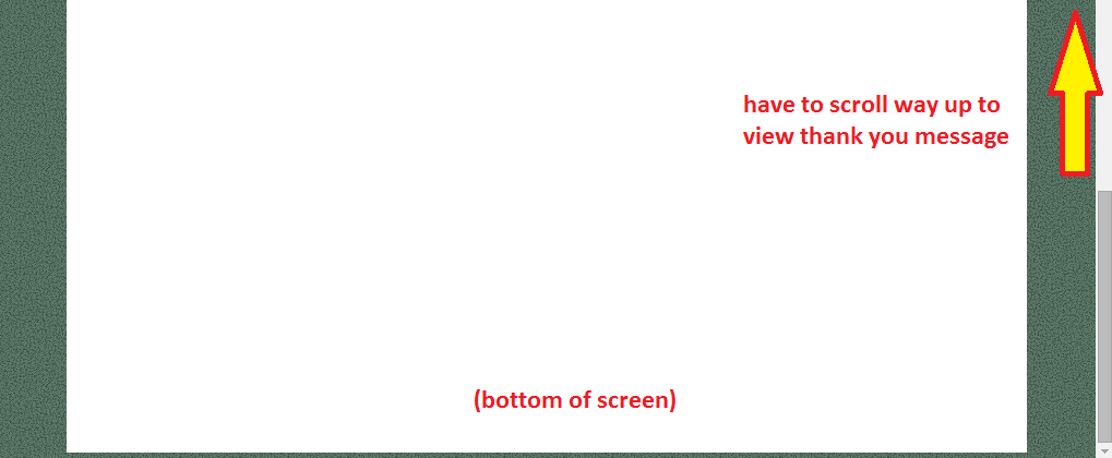 Thank You Message Not Showing Up Personalization Question